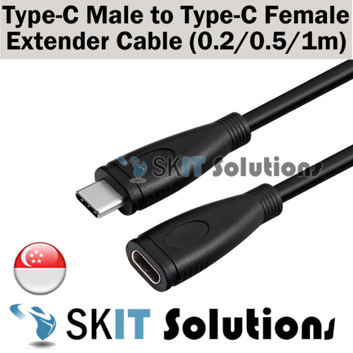 ★Type C Extension Extender Cable★USB 3.1 Type-C Male to USB-C Female ...