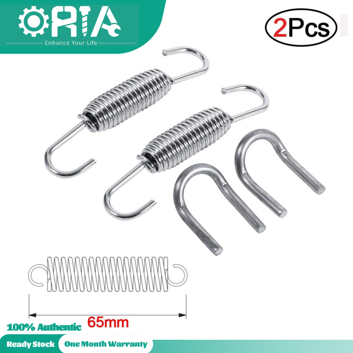 ORIA 2Pcs 65mm Exhaust Pipe Springs Hooks Stainless Steel Retrofit ...