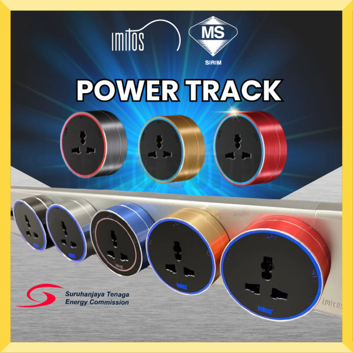 MS_ SIRIM IMITOS Power Track Surface Long Rail Bar Socket Flat 13A 3 ...