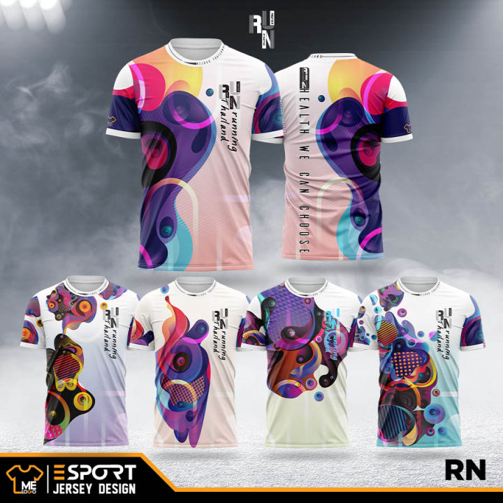 เสื้อกีฬาผู้ชาย ผู้หญิง (RN.11-RN.15) เสื้อพิมพ์ลายทั้งตัว ใส่วิ่ง ...