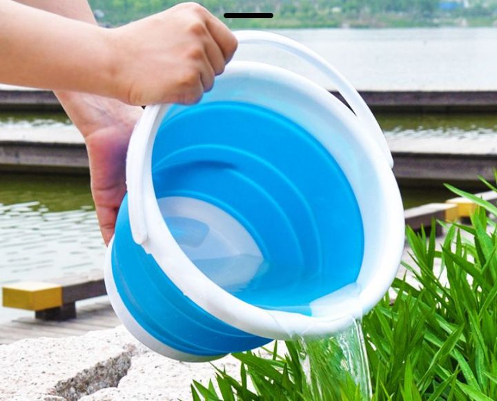 LHK 5L/10L Silicon Folding Bucket / Basin Useable For Outdoor Use ...