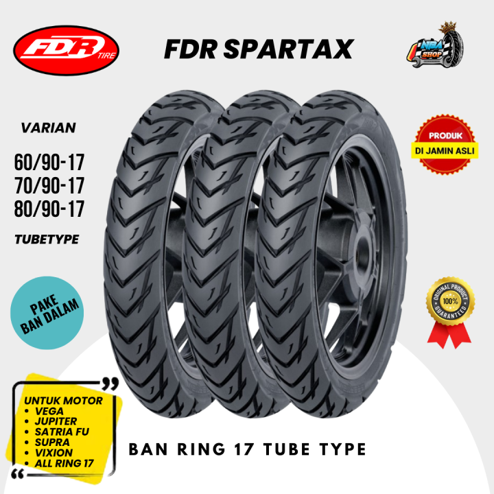 FDR Spartax ring 17 Ban Motor Tube type for bebek bukan tubles (Varian ...