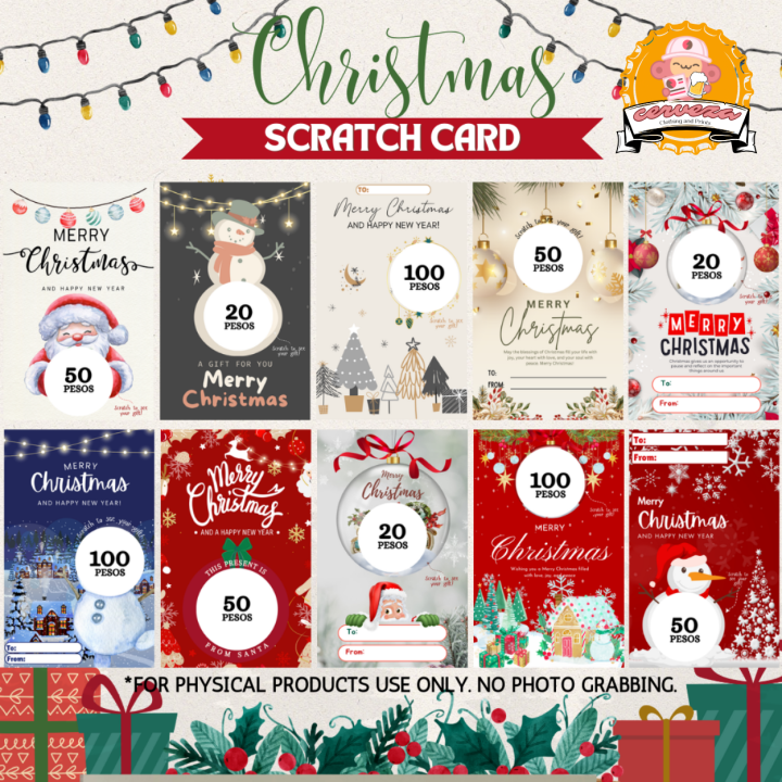 Lowest Price Christmas Scratch Card Game for Inaanak Surprise Different ...