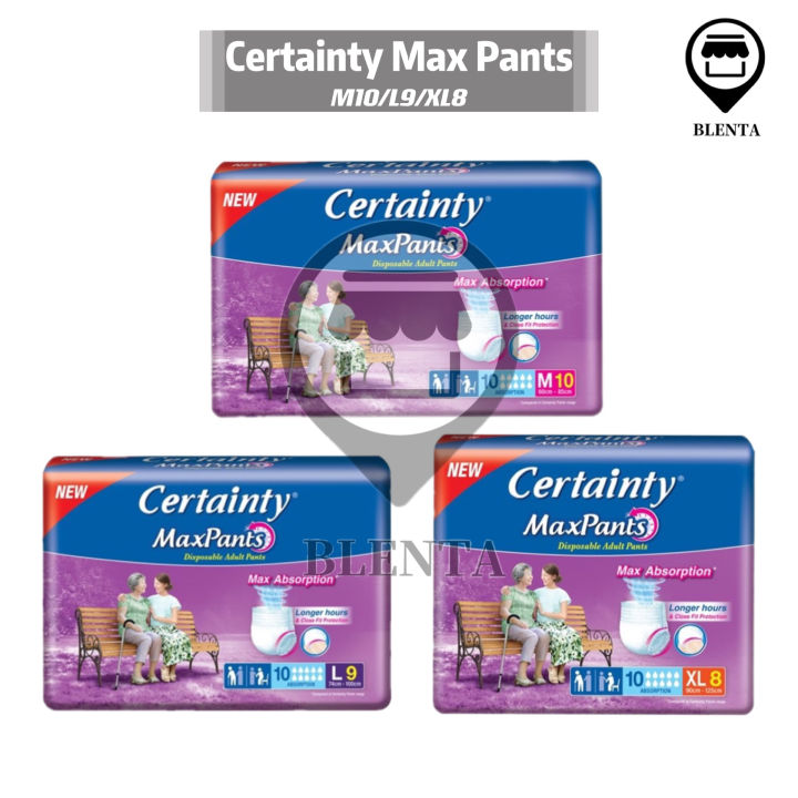 [Bundle of 12]Certainty Max Pants M10/L9/XL8 Adult Diapers🔥SG READY ...