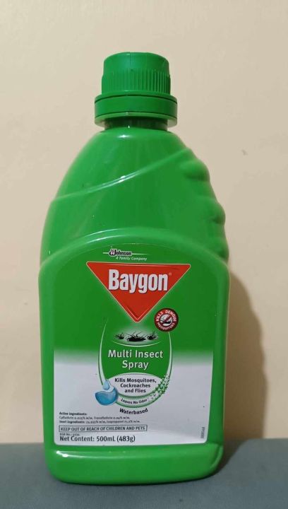 BAYGON MULTI-INSECT SPRAY REFILL 500 ml - WATER BASED | Lazada PH