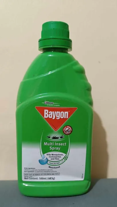 BAYGON MULTI-INSECT SPRAY REFILL 500 ml - WATER BASED | Lazada PH