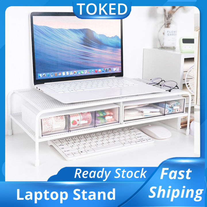 2 Layer Computer Increased Stand Rack Iron Monitor Stand Bracket Raised ...