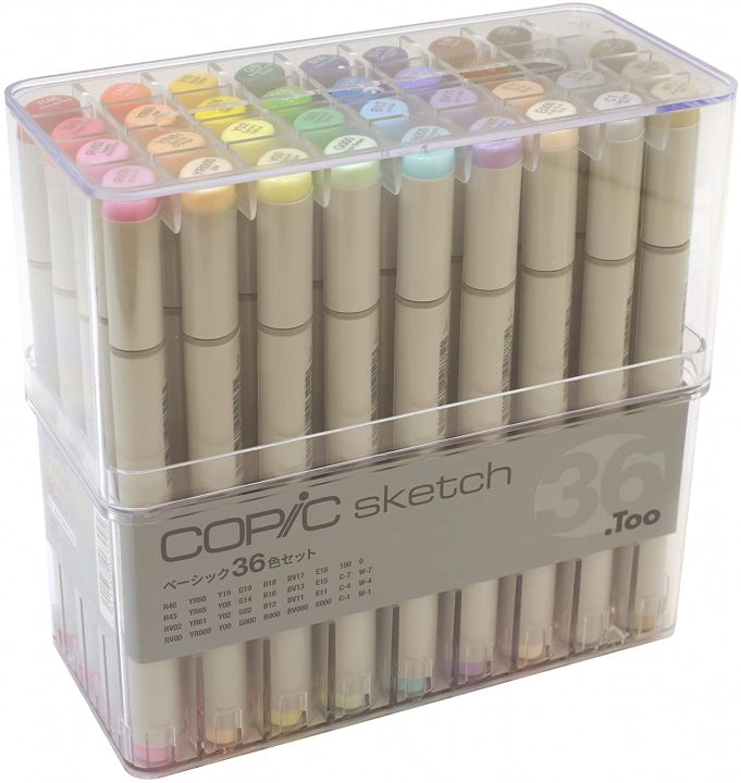 Copic ชุดพื้นฐานมาร์กเกอร์สเก็ตช์,36สี/ของแท้สินค้าส่งจากญี่ปุ่น ...