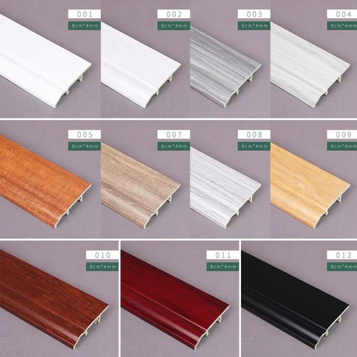8 cm polymer baseboard PVC bayonet waterproof solid wood floor ...