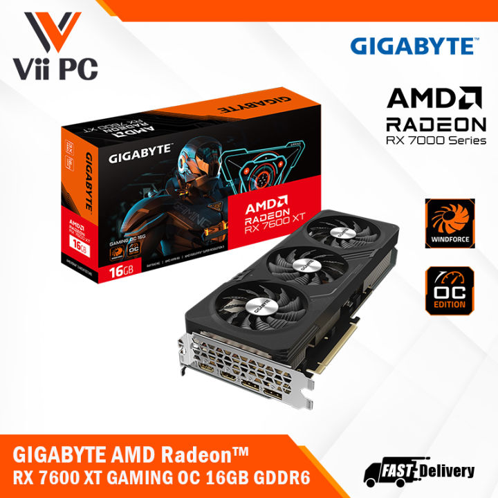 GIGABYTE AMD Radeon™ RX 7600 XT/RX7600XT/RX 7600XT GAMING OC 16GB GDDR6 ...