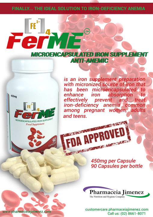 FerMe Microencapsulated Iron Supplement 450mg | Lazada PH