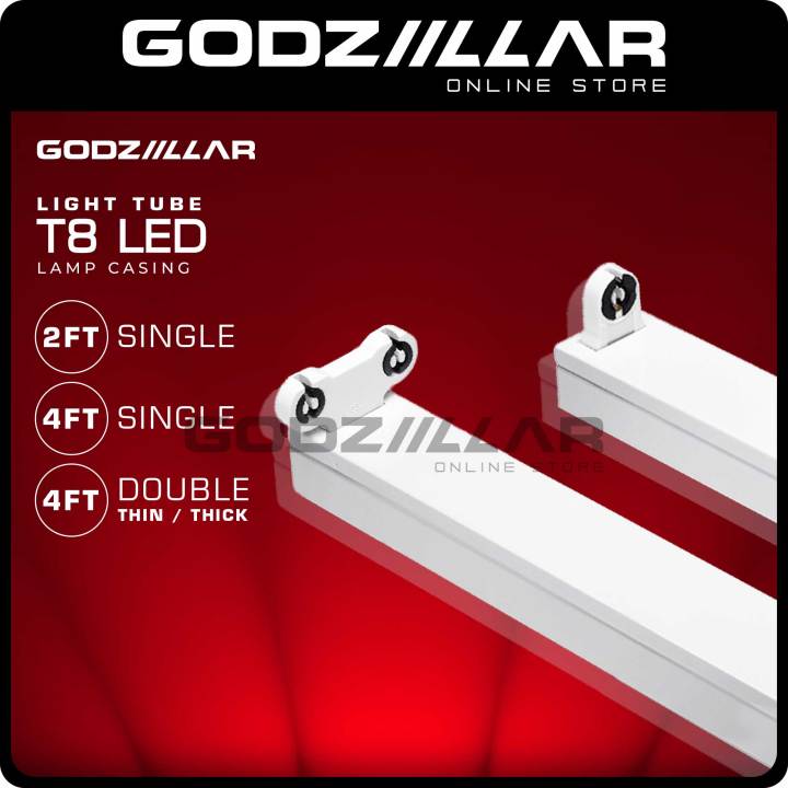 (2FT & 4FT) T8 LED Light Casing Single/Double Lamp Casing Thin/Thick ...