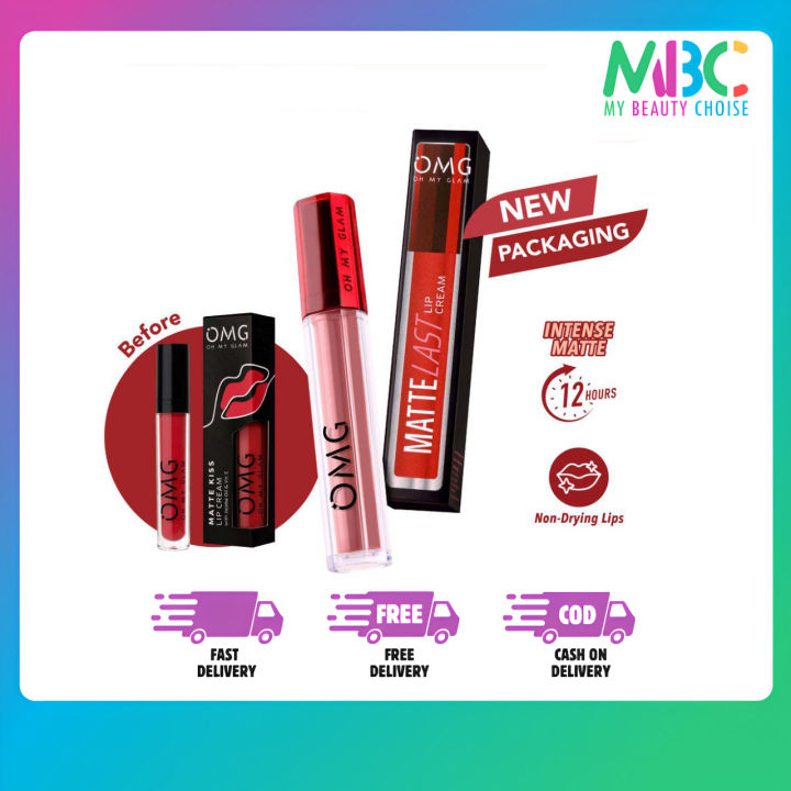 OMG Lip Cream Matte Oh My Glam Matte Kiss Lip Cream | Lazada Indonesia