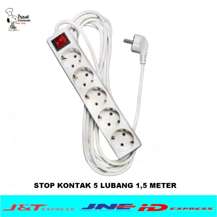 Colokan 5 lubang 1,5m SNI | Lazada Indonesia