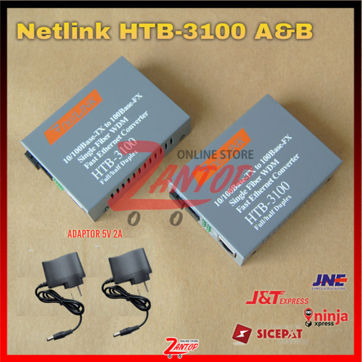 HTB-3100 Media Converter Netlink Fiber Transceiver Fiber Converter 25km ...