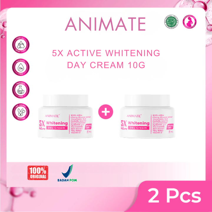 [2in1] Animate 5x Active Whitening Day Cream 10g – Krim Pagi Siang ...