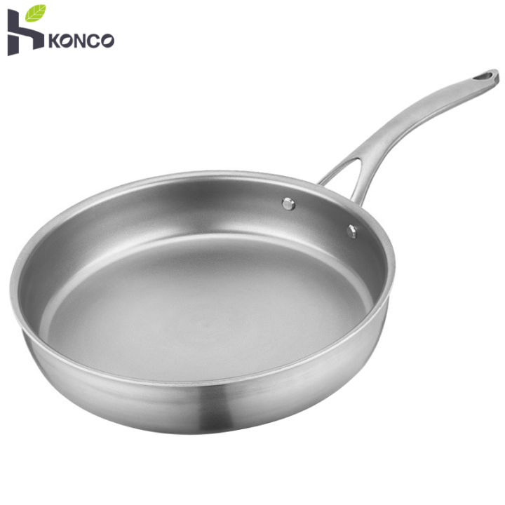 Konco 24/26cm Pure Titanium Frying Wok Frying Pan Non-stick Skillet ...