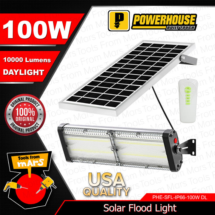 Powerhouse Solar Flood Light 50W / 100W IP66 Weatherproof Outdoor ...