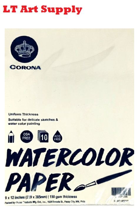 10 Sheets Corona Watercolor paper 190gsm Acid | Lazada PH