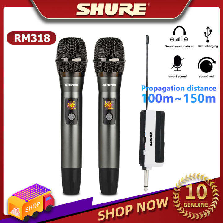 SHURE RM318ไมโครโฟนไร้สาย ไมค์บลูทูธ ไมโครโฟนบลูทูธ ไมค์โครโฟน ไมค์ลอย ...