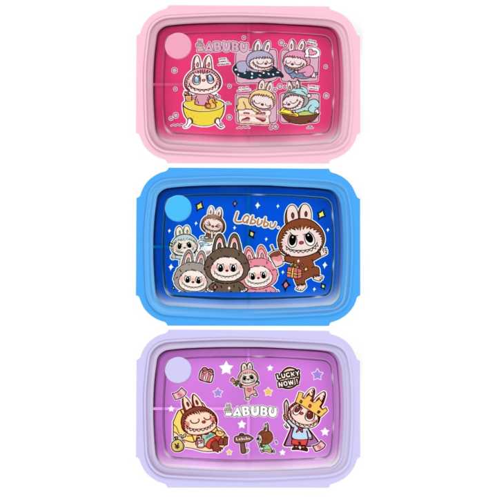 Lunch Box Labubu 3 Sekat 800ml / Kotak Makan Karakter Labubu X-6018 | Lazada Indonesia