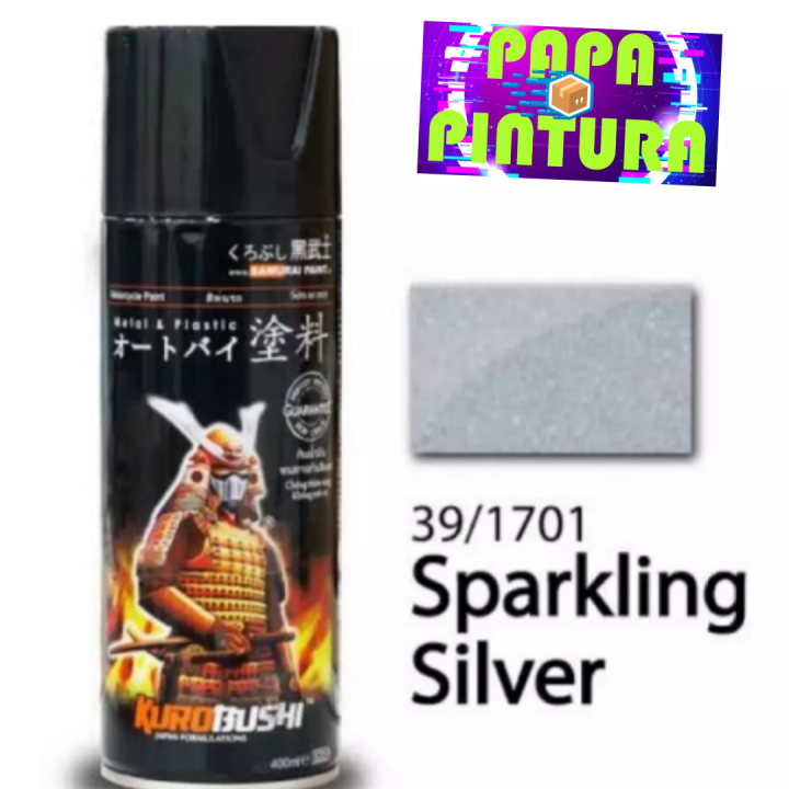 SAMURAI SPRAY PAINT SPARKLING SILVER 39/1701** ( METALLIC COLORS ...