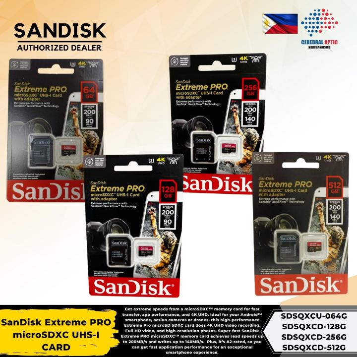 SanDisk Extreme PRO microSDXC UHS-I CARD - CEREBRAL OPTIC MERCHANDISING | Lazada PH