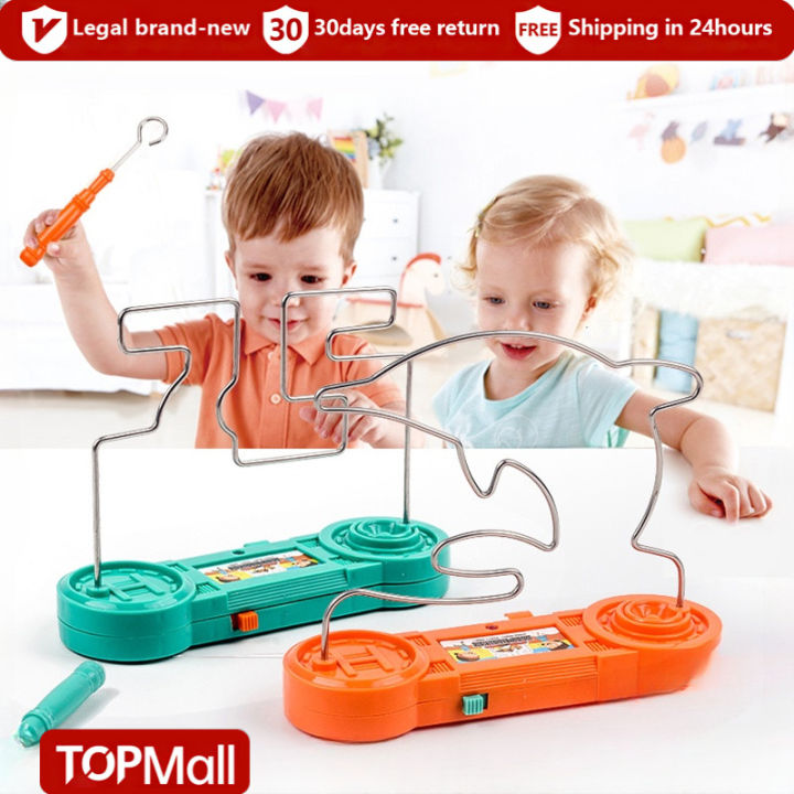 Buzz Wire Game Kids Collision Electric Shock Maze Touch Game Toy Play ...