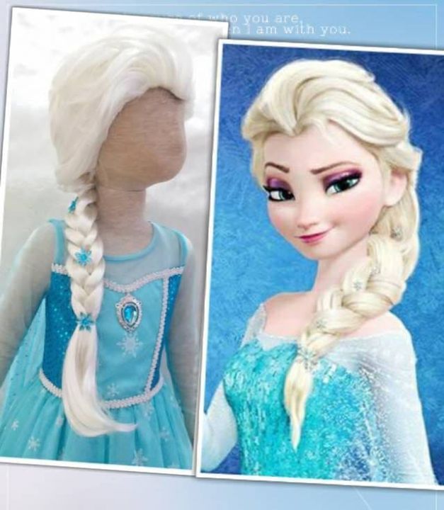 Wig Anak Elsa Frozen Rambut Palsu Kepang Princess Aksesoris Pesta ...