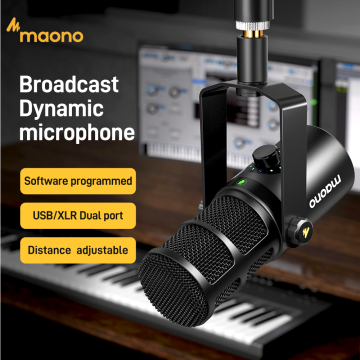 MAONO PD400X Dynamic Microphone, USB/XLR Podcast PC Microphone with ...
