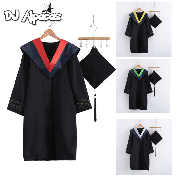 2021 School Uniform Cosplay University Academic Graduation Gown Robe ...