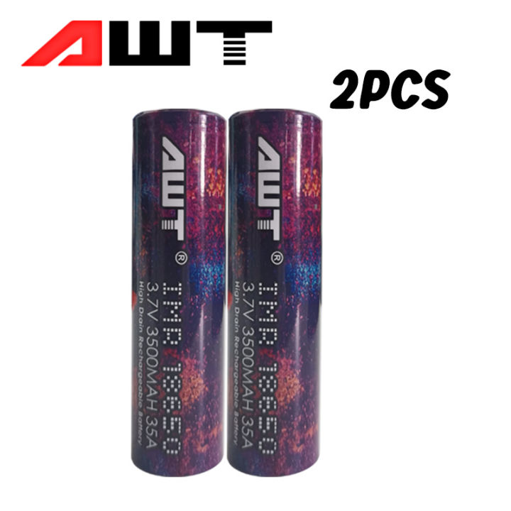 100% Legit AWT 18650 3500mAh 35A Rainbow battery （1pcs）for Li-ion ...