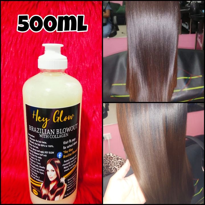 Hey Glow Brazilian Blowout with Collagen 500ml | Lazada PH