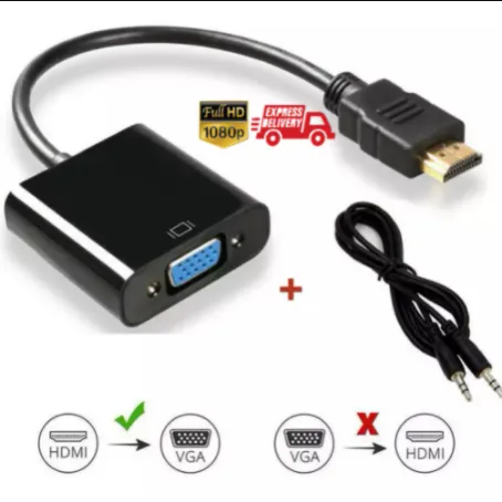 HDTV TO VGA Adapter Video Converter Cable 1080P With / Without Audio ...