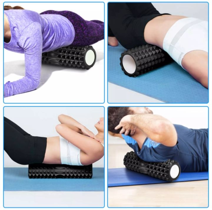 【SHIP IN 12 HOURS 】Exercise Foam Roller Yoga Pilates EVA Grid Trig45cm ...