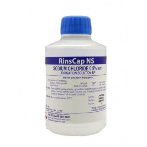 Rinscap NS Normal Saline Sodium Chloride 0.9% Irrigation Solution 500mL ...