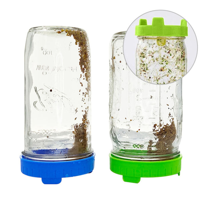 Sprouting lids, Plastic Sprout Lid with Stainless Steel Screen for Wide ...
