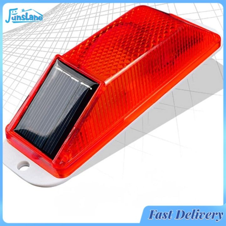 FunsLane Solar Strobe Warning Light Outline Safety Traffic Night ...