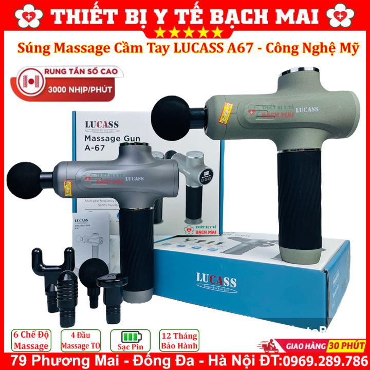 Súng Massage Cầm Tay LUCASS A67 Máy Massage Giảm Đau Mỏi Cơ Bắp Mát Xa ...