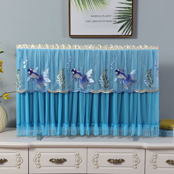 High Quality TV Cover Desktop Hanging Universal LCD TV Dust Cover Lace ...