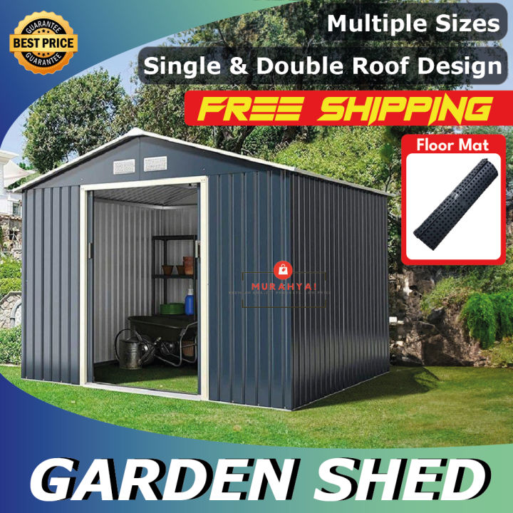 Ready stock outdoor metal shed garden storage backyard storage large ...