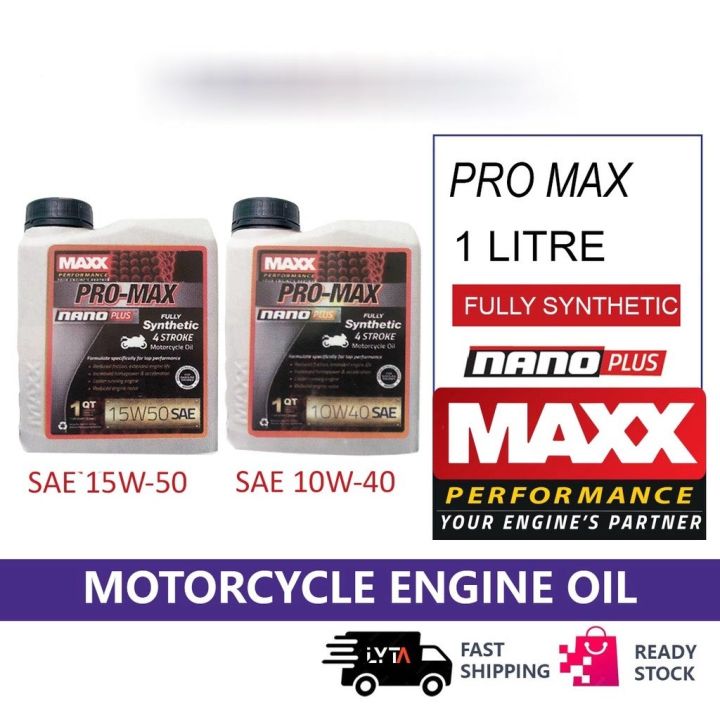 MAXX PERFORMANCE Motorcycle Engine Oil NanoPLUS Fully Synthetic Minyak ...