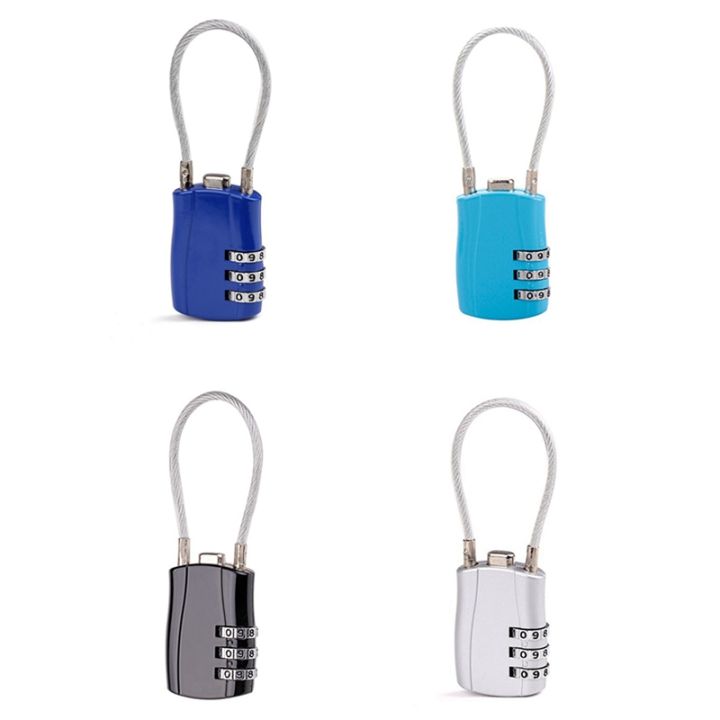 (XKAF) 3 Digit Customs Code Lock Contrast Color Anti-Theft Padlock ...