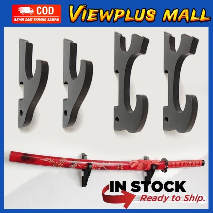 Stand Dudukan Pedang Samurai Atau Golok Dinding 1/2 Tahap Rak Tempat ...