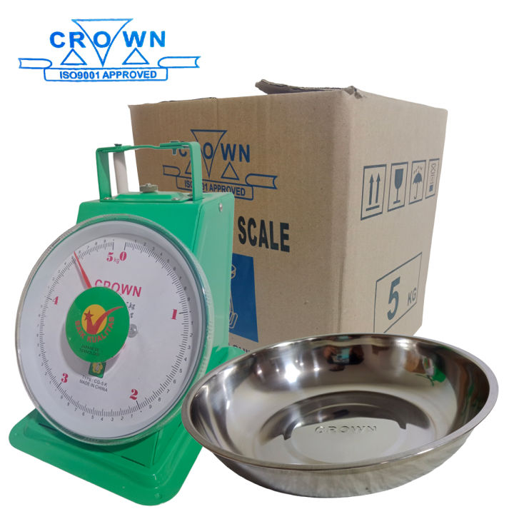 Timbangan Jarum / Timbangan Duduk Crown 5kg Stainless / Timbangan Buah / Kiloan Duduk ...