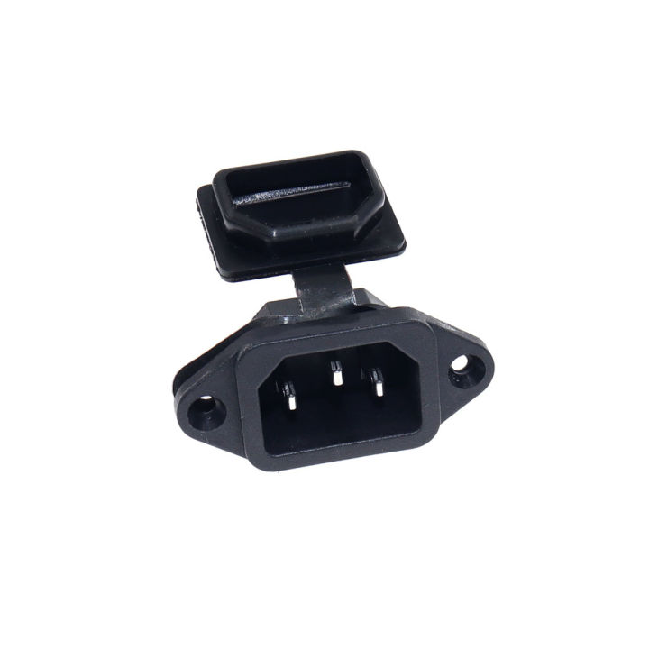2pcs IEC320 C14 Inlet AC Power Socket Black Socket + Rubber Waterproof ...