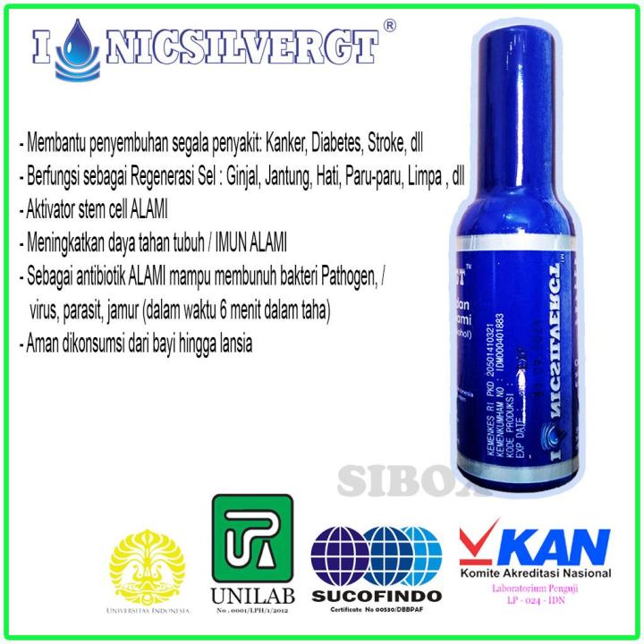 Sibox - Ionic Silver GT Air Perak Ion Silver Original 60 ml Obat Multifungi Alami Herbal ...