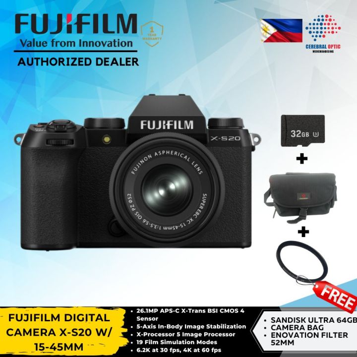 FUJIFILM DIGITAL CAMERA X-S20 (BLACK) /3.0" 1.84m-Dot Vari-Angle / 6.2K at 30 fps, 4K at 60 fps ...