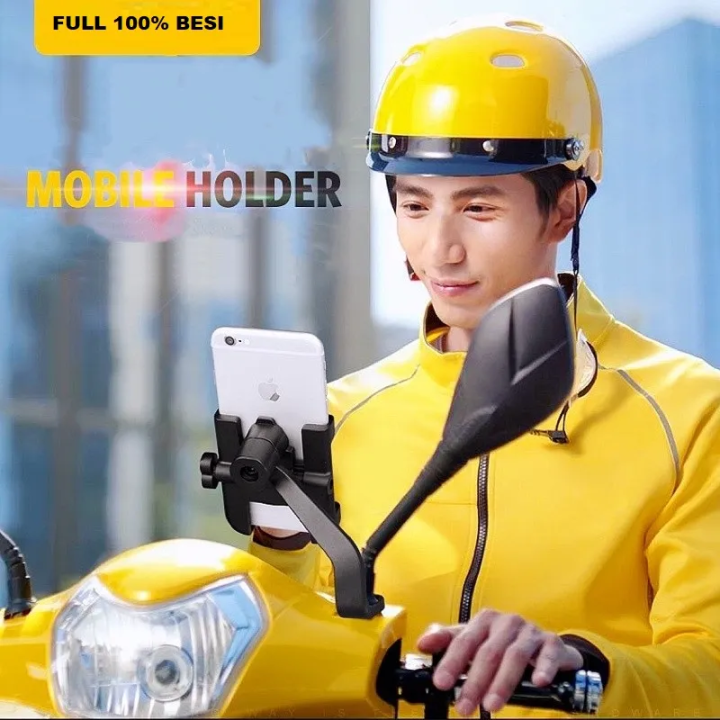 HOLDER HP STANG MOTOR FULL BESI DIJAMIN KUAT HOLDER HP FULL BESI SPION ...