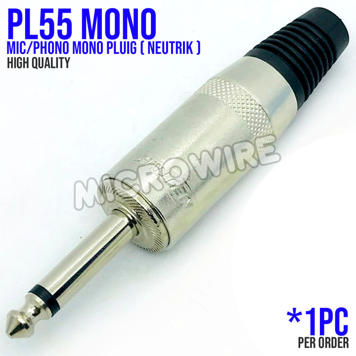 NEUTRIK 6.35MM PL55 Mono Plug Microphone Plug Silver Heavy Duty | Lazada PH